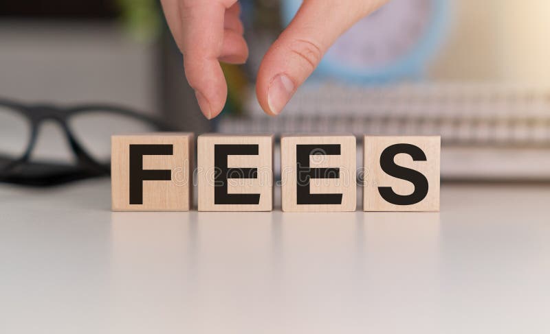 Concept Fees: Wooden Cubes with the Letters Fees. Stock Image - Image ...