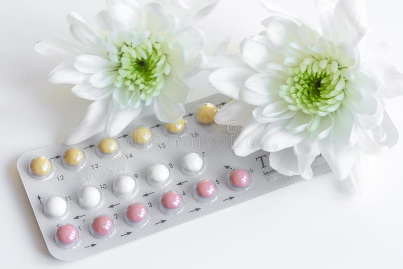 Concept of Female Contraception on White Background Stock Image - Image ...