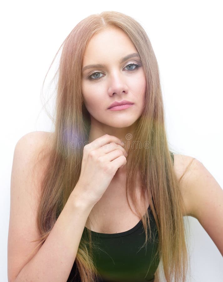 Portrait of Elegant Girl Model Stock Photo - Image of lifestyles, eyes ...