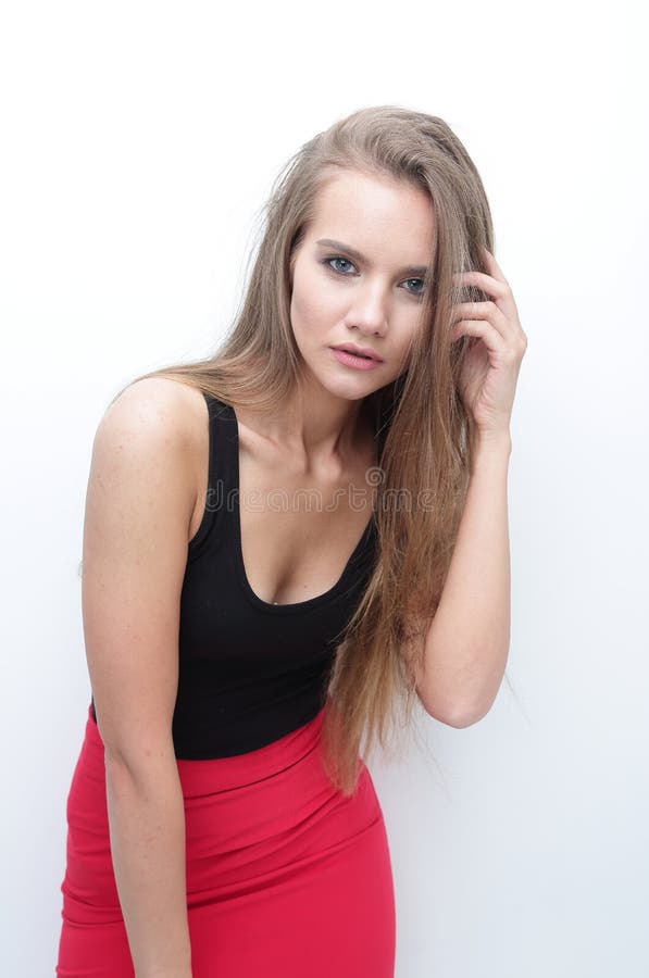 Portrait of Elegant Girl Model Stock Photo - Image of lips, face: 108806146