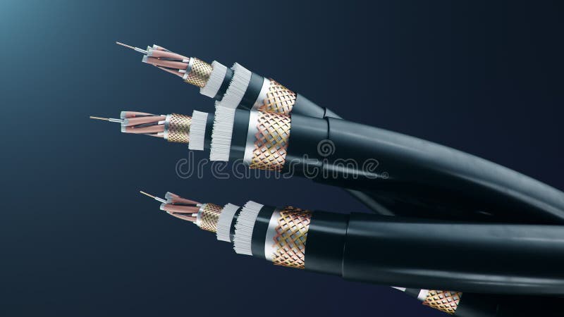 Concept of Fiber Optic Cable on a Colored Background. Future Cable ...