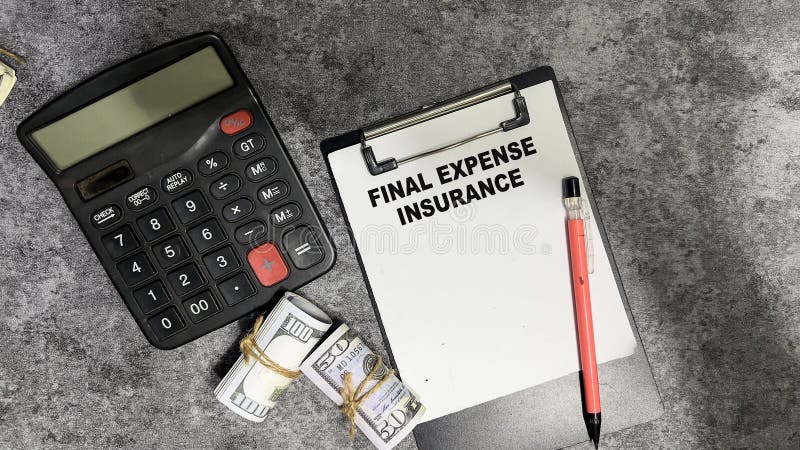 Concept of Final Expense Insurance Write on Paperwork Isolated on ...