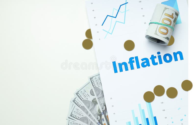 Concept of Financial, Economic Problems and Inflation, Space for Text ...