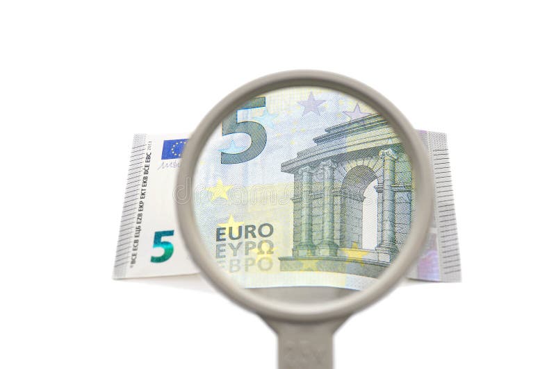 Concept of Financial Investigation with Magnifier and Money Stock Photo ...