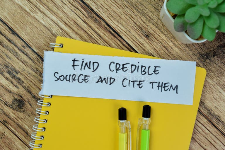 Concept of Find Credible Source and Cite Them Write on Sticky Notes ...