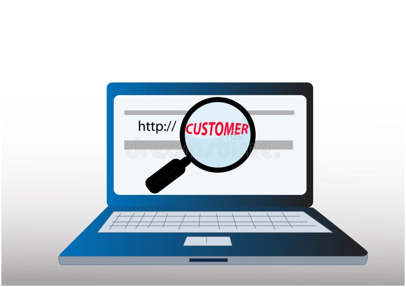 Concept of find customer stock vector. Illustration of business - 82232386