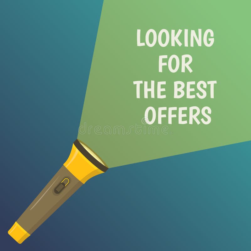 The Concept of Finding the Best Offers in Business. Stock Vector ...