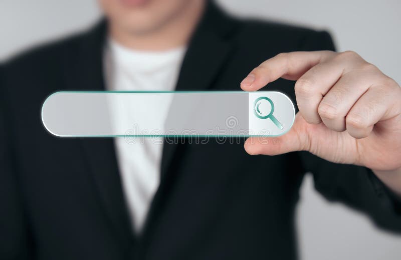 Concept of Finding Information in the Online World Stock Image - Image ...