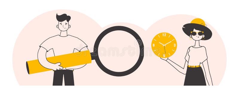 The Concept of Finding People To Work. Lineart Minimalistic Style ...