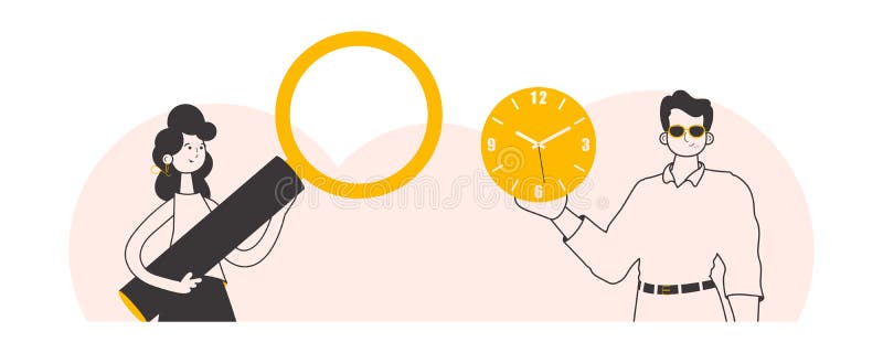 The Concept of Finding People To Work. Minimalistic Linear Style ...