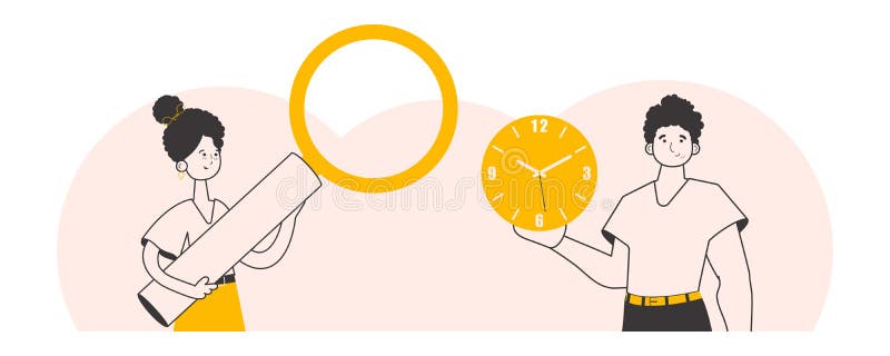 The Concept of Finding People To Work. Modern Linear Style. Vector ...