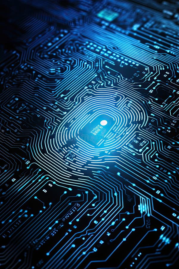 Concept of Fingerprint ID. Vertical Photo. Stock Illustration ...