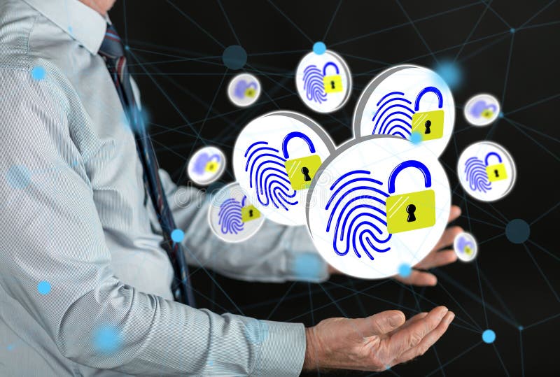 Concept of Fingerprint Security System Stock Image - Image of online ...