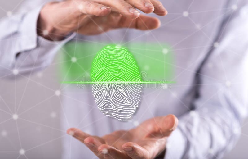 Concept Of Fingerprint Security System Stock Image - Image of access ...