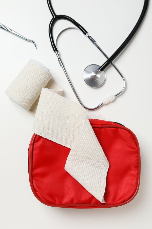 Concept of First Aid Kit, First Aid Kit Supplies Stock Image - Image of ...