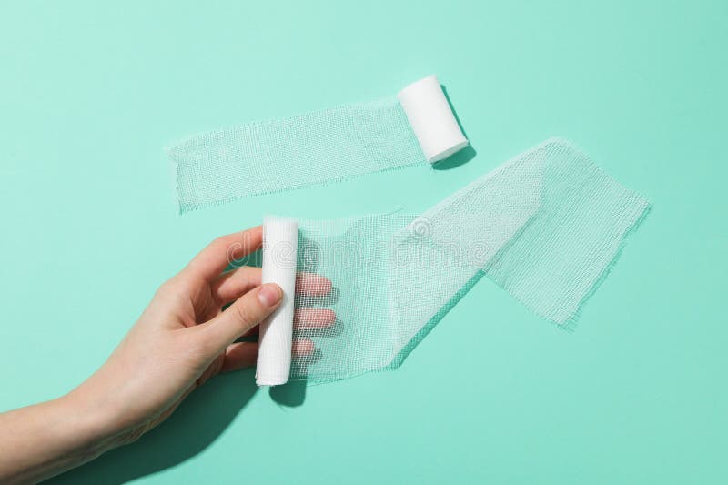 Concept of First Aid Kit Supplies - Bandage Stock Photo - Image of ...