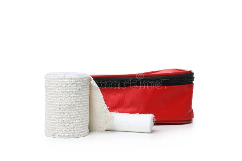 Concept of First Aid Supplies, Isolated on White Background Stock Image ...