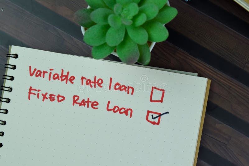 Concept of Fixed Rate Loan Write on a Sticky Notes Isolated on Wooden ...