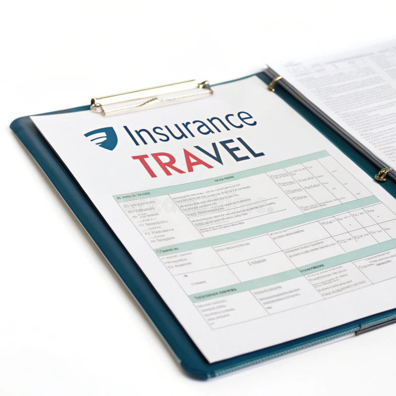 Insurance for Flight Travel Isolated on White Background Stock ...