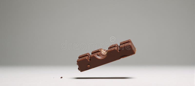 A Floated Chocolate Bar Against an Empty Backdrop Stock Illustration ...