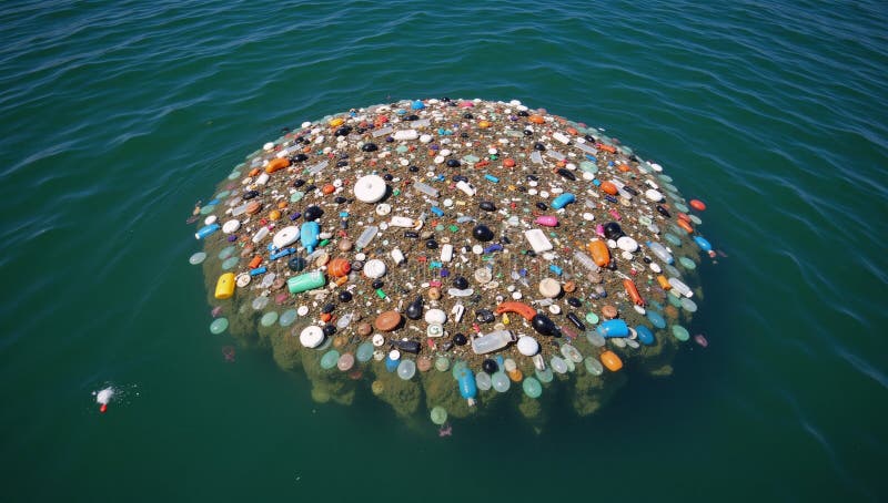 Floating Plastic Trash Depicts Environmental and Ocean Pollution Issue ...