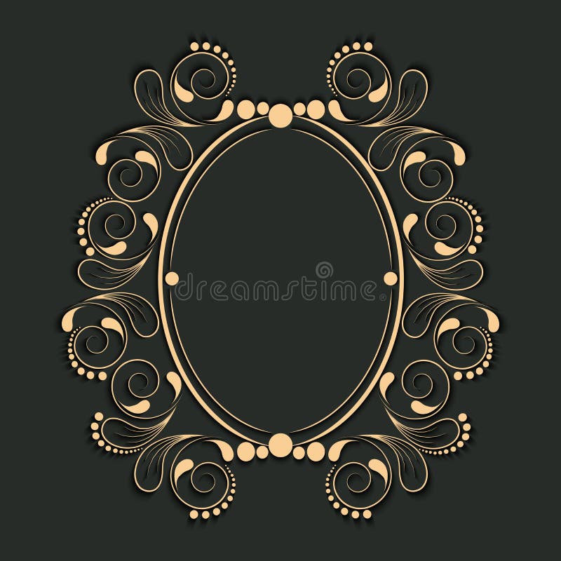 Concept of Floral Design Decorated Frame. Stock Illustration ...