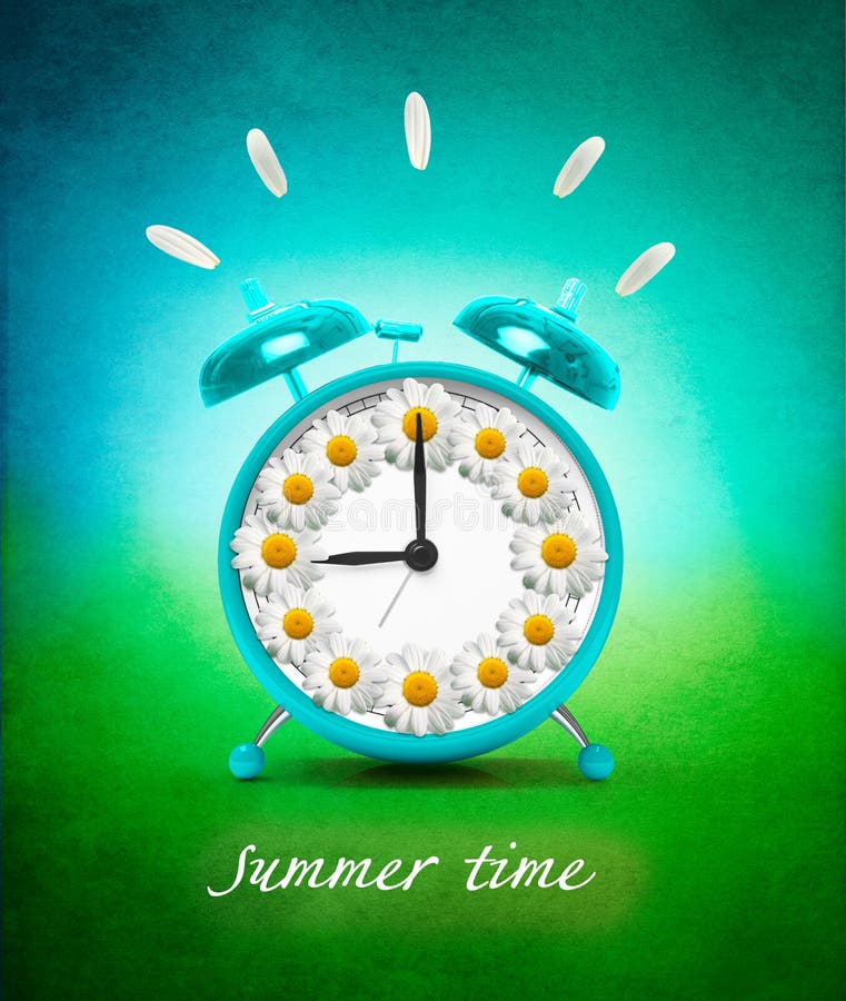 The Concept of the Flow of Time in the Form of an Alarm Clock. Stock ...