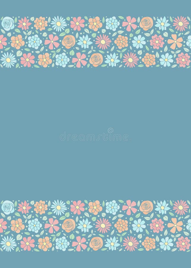 Concept of a Flyer with Spring Flowers. Background with Copyspace Stock ...