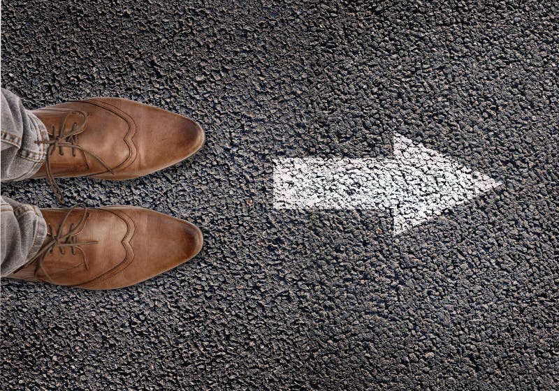 Concept follow a direction stock photo. Image of pavement - 89132980