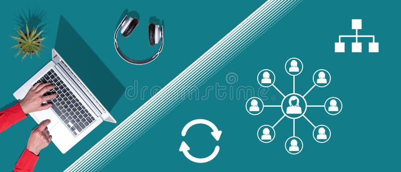 Concept of followers stock illustration. Illustration of communication ...