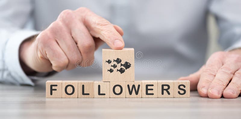 Concept of followers stock image. Image of cube, user - 217859977