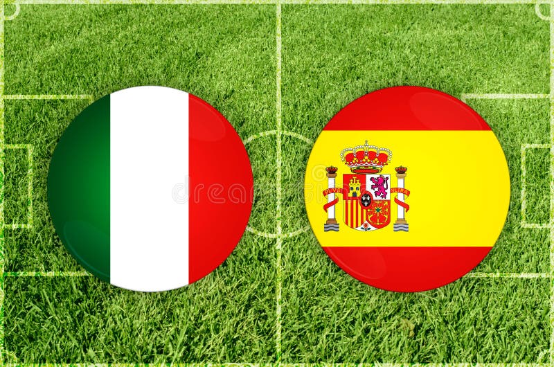 Italy Vs Spain Football Match Stock Photo - Image of quarterfinal ...