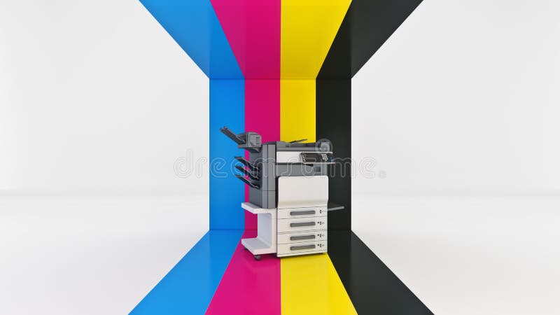 Concept of Four. Color Printing. Stock Illustration - Illustration of ...