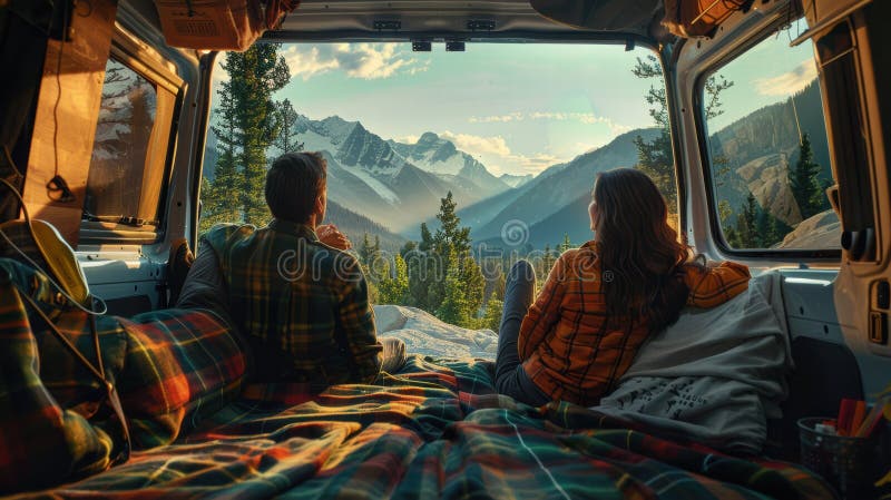 Concept of a Free Life in a Mobile Home, Representing Freedom and Self ...