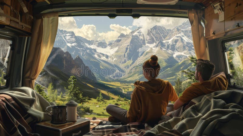 Concept of a Free Life in a Mobile Home, Representing Freedom and Self ...