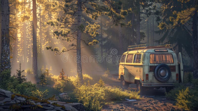 Concept of a Free Life in a Mobile Home, Representing Freedom and Self ...