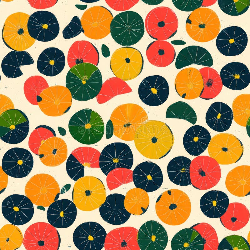 Concept of a Fresh Organic Background Print Based on an Abstract Fruit ...