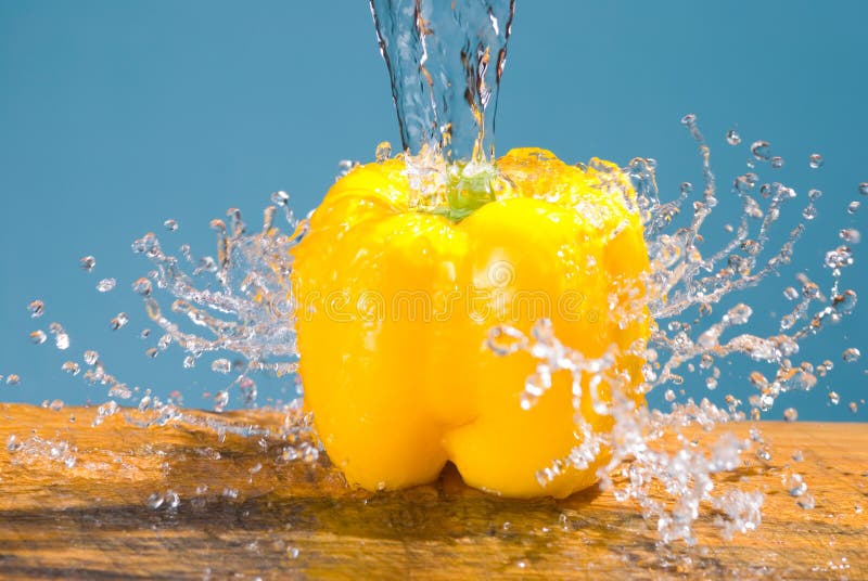 Concept of Fresh Vegetable with Splash Stock Photo - Image of cook ...