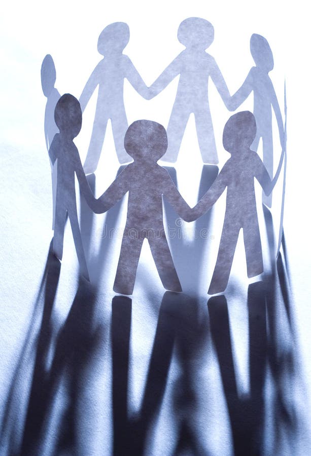 Paper team stock photo. Image of reflection, community - 16543980