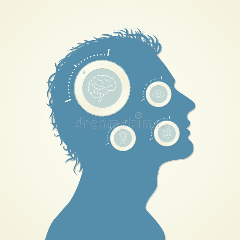 Concept of the Function Human Head. Stock Vector - Illustration of cogs ...