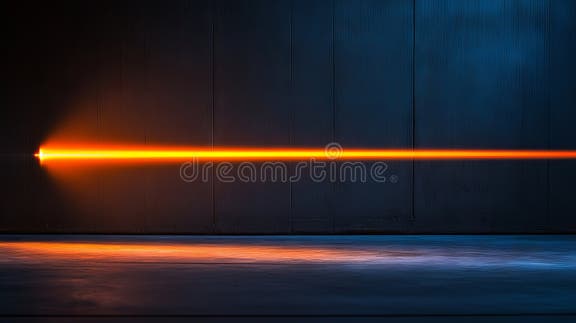 The Concept of the Future Depicted with a Light Beam Path, a Dark Floor ...