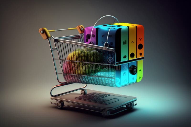 Concept of the Future of E-commerce and Online Shopping. AI Generated ...