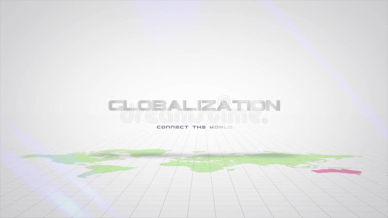Globalization Text on a Rotating Plexus Digital Globe Stock Video ...