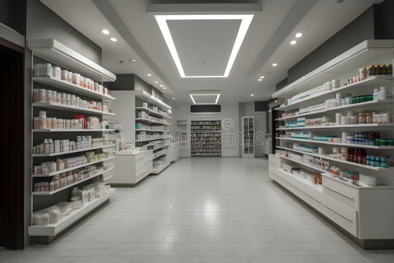 Concept Future Pharmacy, Modern Design . Generative AI Stock ...