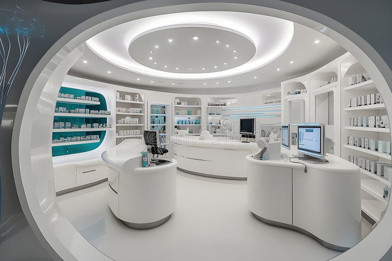 Concept Future Pharmacy, Modern Design . Generative AI Stock ...