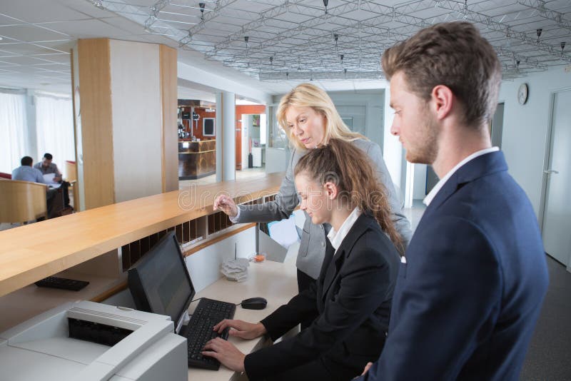 Concept Future Receptionist Stock Photo - Image of instruction ...