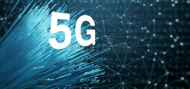 Concept of Future Technology 5G Network Systems and Internet. 3d ...
