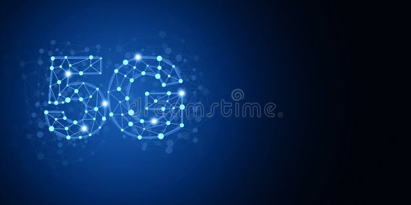 Concept of Future Technology 5G Network Systems and Internet. 3d ...