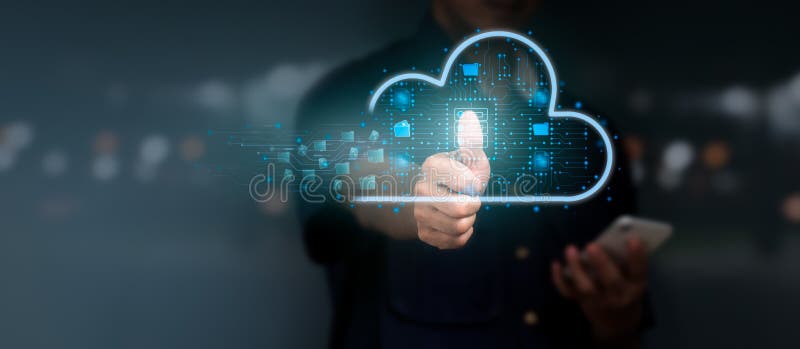 Concept of a Futuristic Corporate Network. Background in High-tech ...