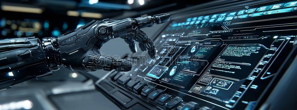 The Concept of a Futuristic Sci-fi AI Supercomputer. the Idea of a ...